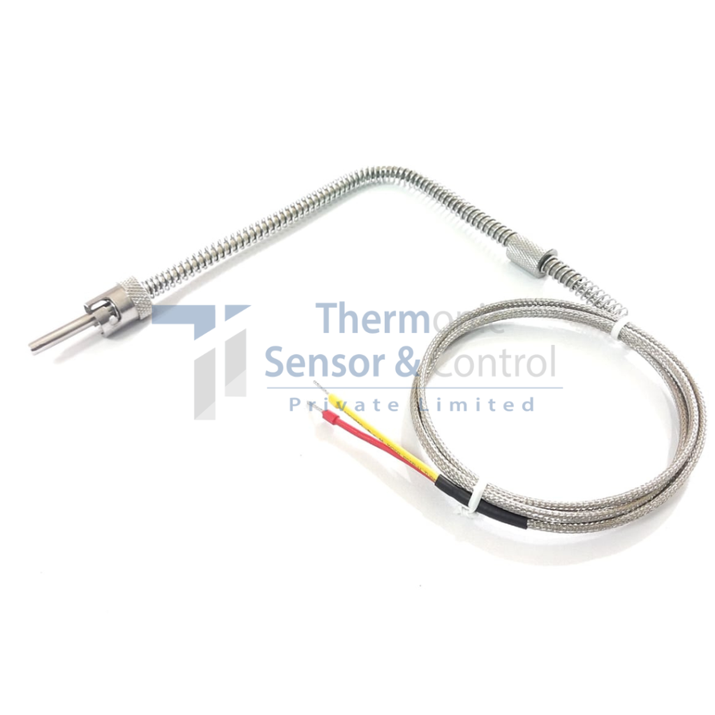 Push-in thermocouple with long tip | Thermonic Sensor and Control Pvt. Ltd.